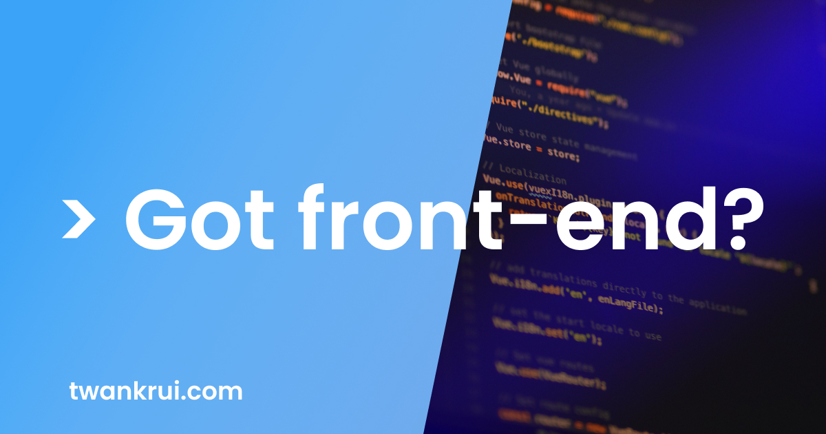 Twan Kruiswijk - front-end developer